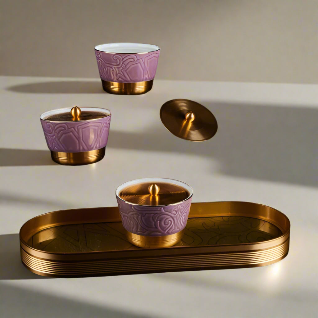 Luxury Majlis- Nuts Serving Set -Glossy Purple – Otantik Home