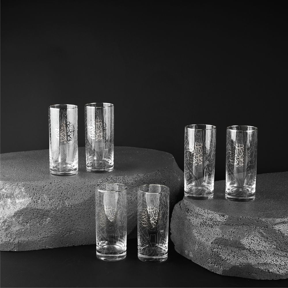 Zuwar - 6 Tall Cups - Silver – Otantik Home