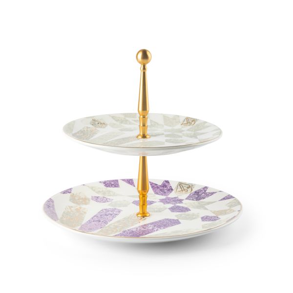 Amal - 2-Tier Plate (7.5"+10") -Purple & Gold – Otantik Home