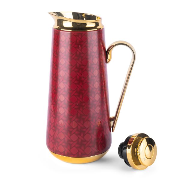 Rattan - Vacuum Flask - Red & Gold – Otantik Home